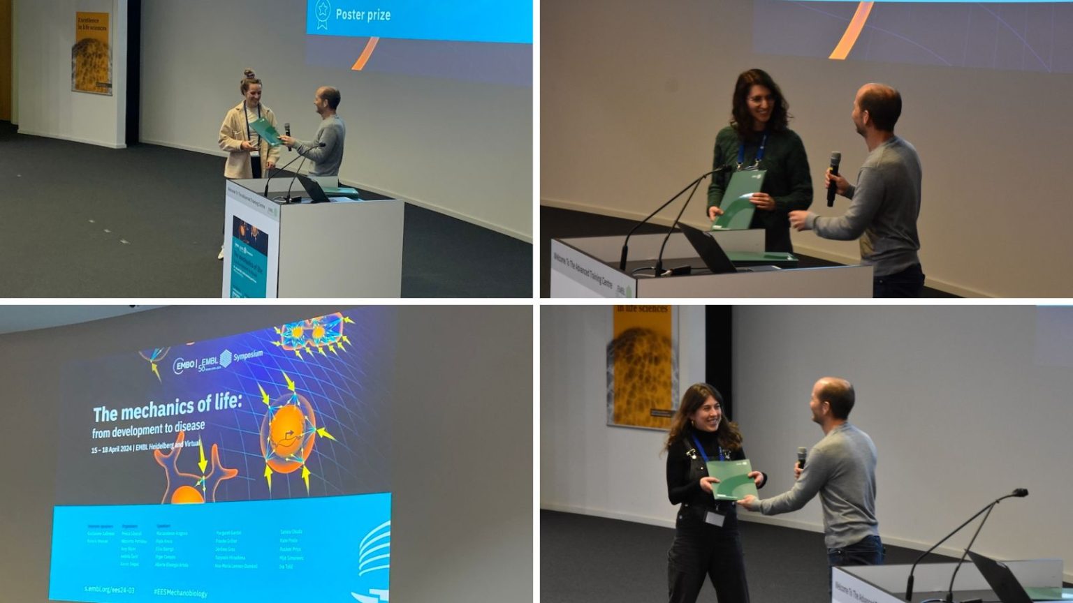 Some of the winners receiving their prizes.