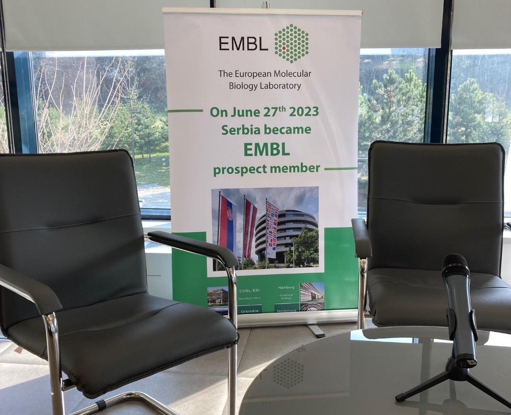 All ready for the EMBL Info Day in Belgrade. Image credit: Claudia Martin