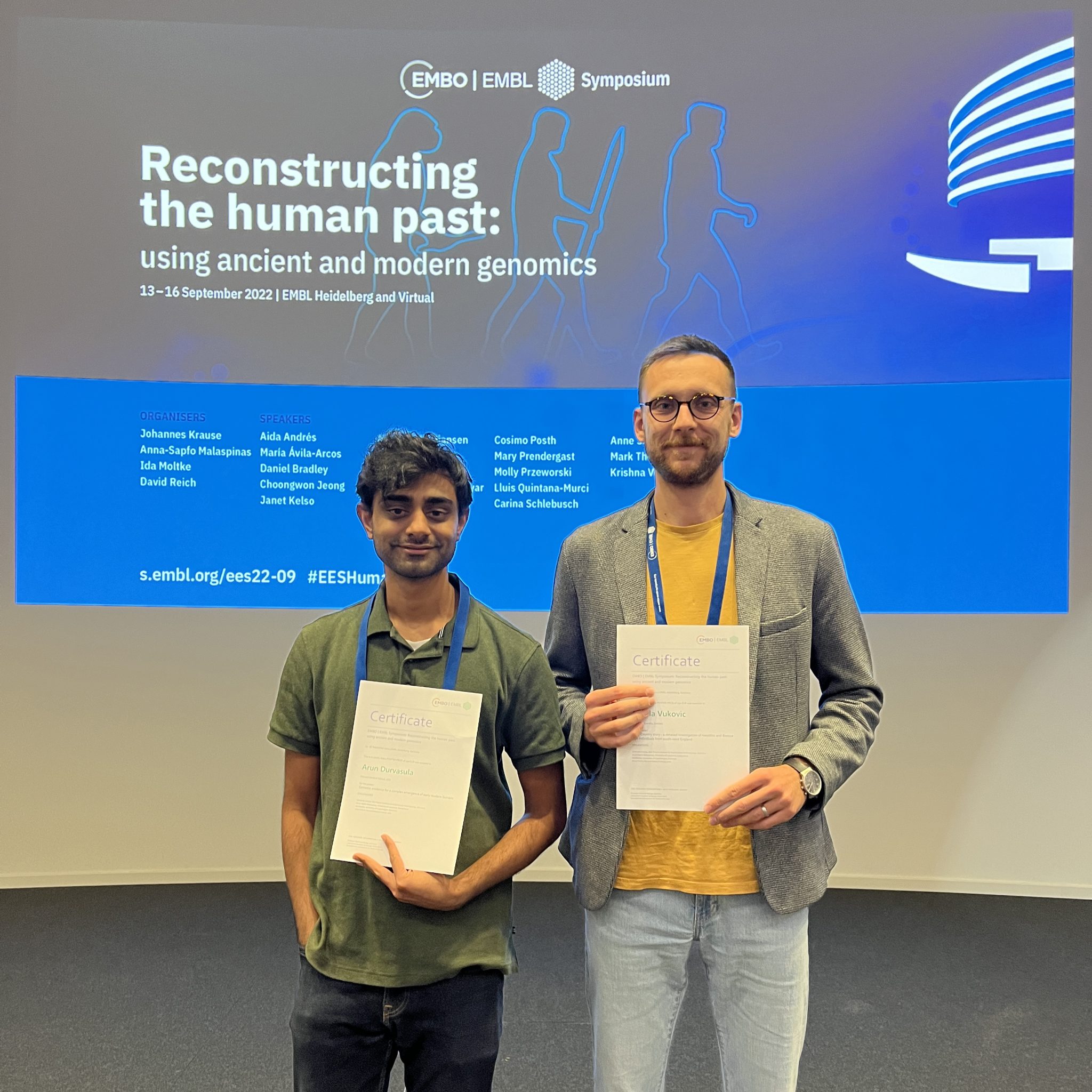 Arun Durvasula and Nikola Vukovic at the symposium with their poster ... Arun Durvasula and Nikola Vukovic at the symposium with their poster ...