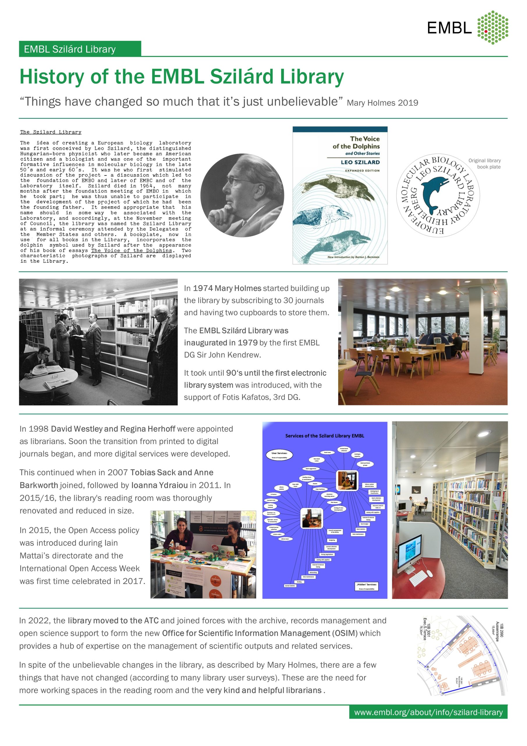 History of the EMBL Szilárd Library – Szilárd Library